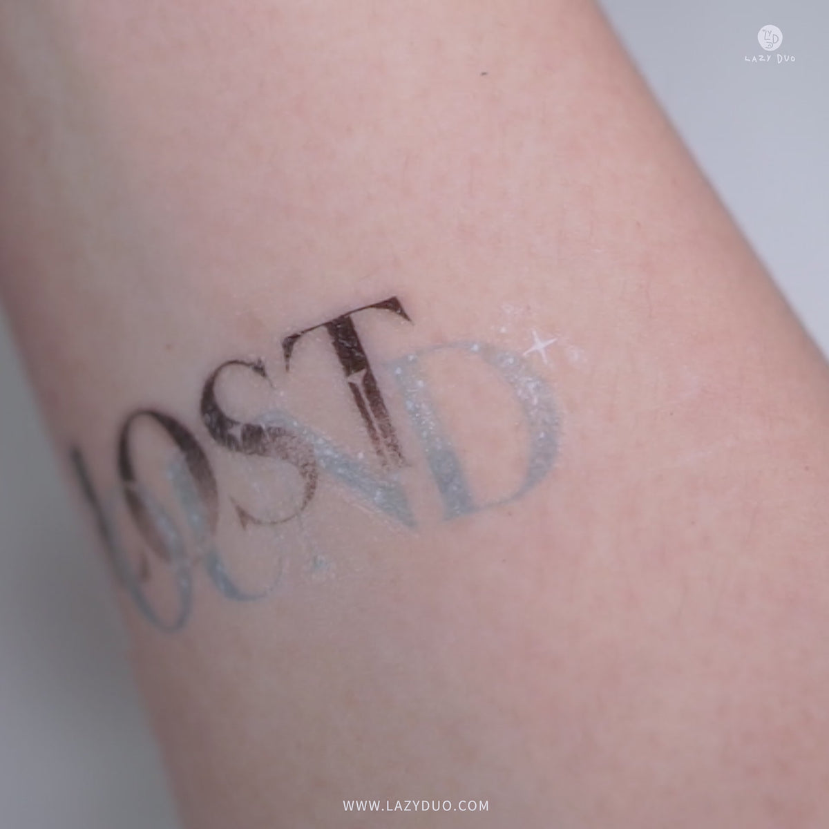 Lost and Found Tattoo - Quote Calligraphy Temporary Tattoo Sticker LAZY ...