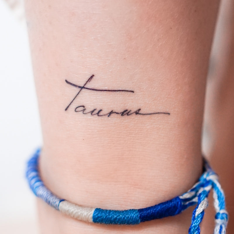 TAURUS ZODIAC TATTOO | LAZY DUO Realistic Temporary Tattoo 金牛座星座刺青紋身貼紙 ...